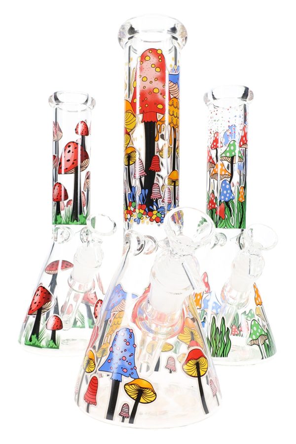 GoG Glow Mushroom Bong “Night Shroom” – 18.8 mm – 10″ – Assorted Colors ...